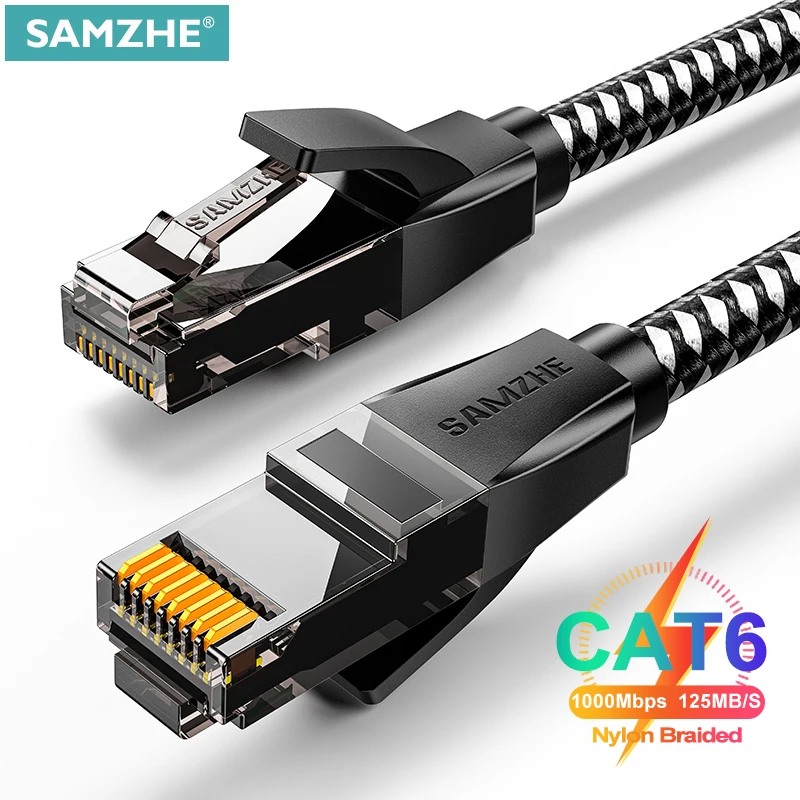 Samzhe-Cable-Ethernet-Ca6-Cat-6-Gigabit-de-alta-velocidad-Cable-de ...