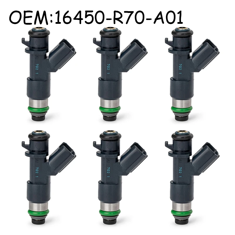 6pcs-New-Car-Fuel-Injectors-Nozzle-OEM-16450-R70-A01-For-Honda-Accord ...