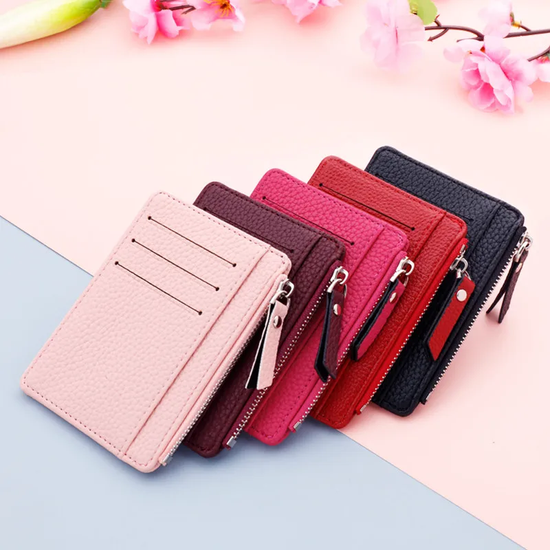 1PC Small Credit Wallet Multi-Card Holders Package Fashion PU Function ...