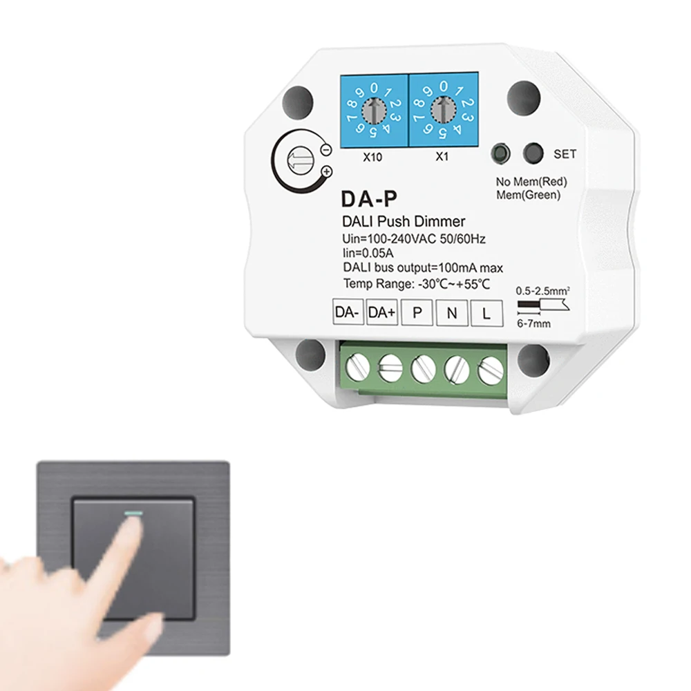 DALI-Push-LED-Dimmer-DA-P-AC-110V-220V-230V-with-Push-Dimming-for-DALI ...