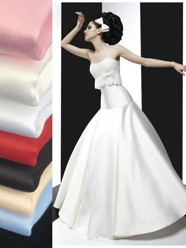 Wedding-Fabric-Wedding-Satin-Micro-Gloss-Thick-Satin-High-Set-Dress ...