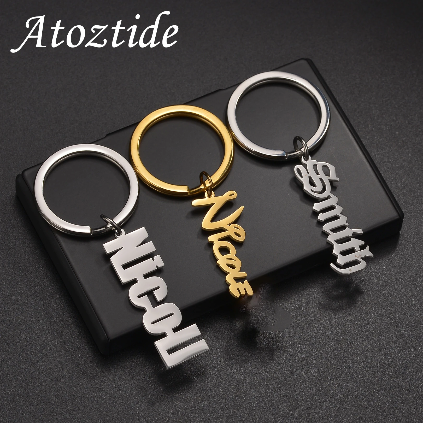 Atoztide-Personalized-Custom-Name-Keychain-Stainless-Steel-Fashion ...