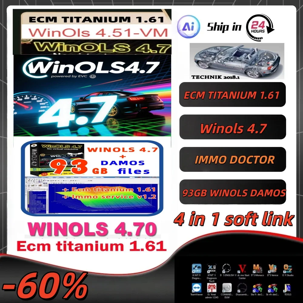 Newest winols 4.7+ 93GB WINOLS DAMOS BIG PACK (NEW) 2020-2021-2022 Chip ...