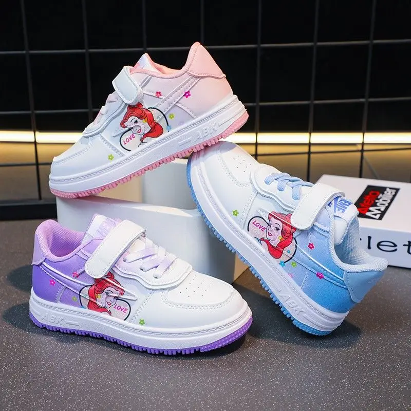 Disney-White-Casual-Shoes-Ariel-Girl-Children-Princess-Low-Top-Student ...