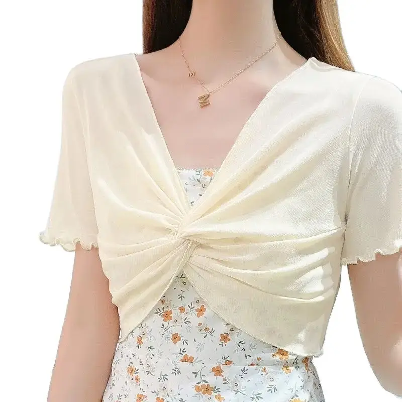 Womens-Coat-Ladies-Short-Sleeve-Cropped-Lace-Shrug-Bolero-Party-Evening ...