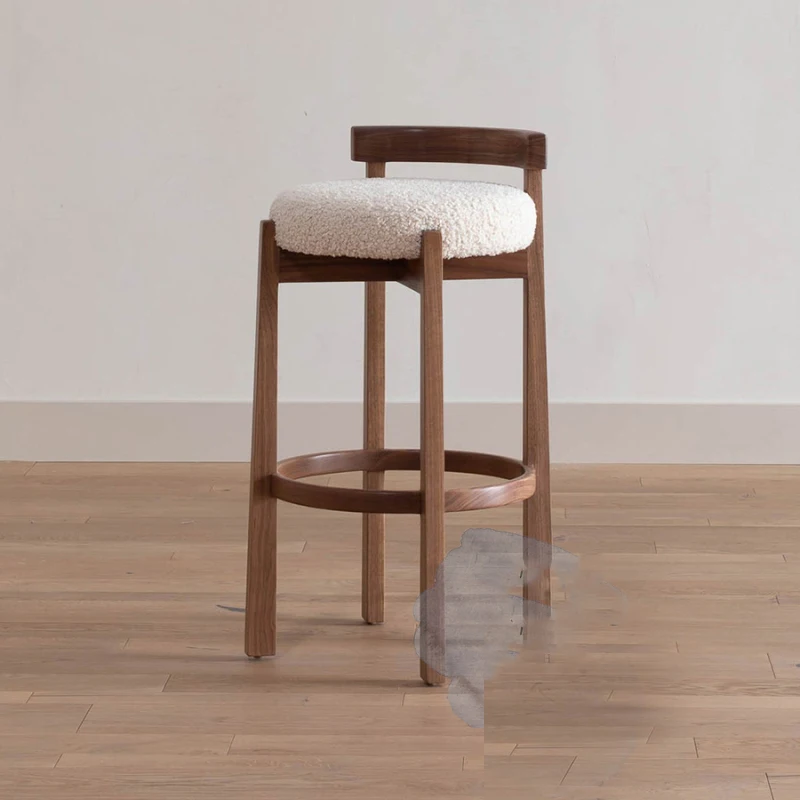 Wodden-accent-bar-stools-home-reception-nordic-Minimalist-kitchen ...