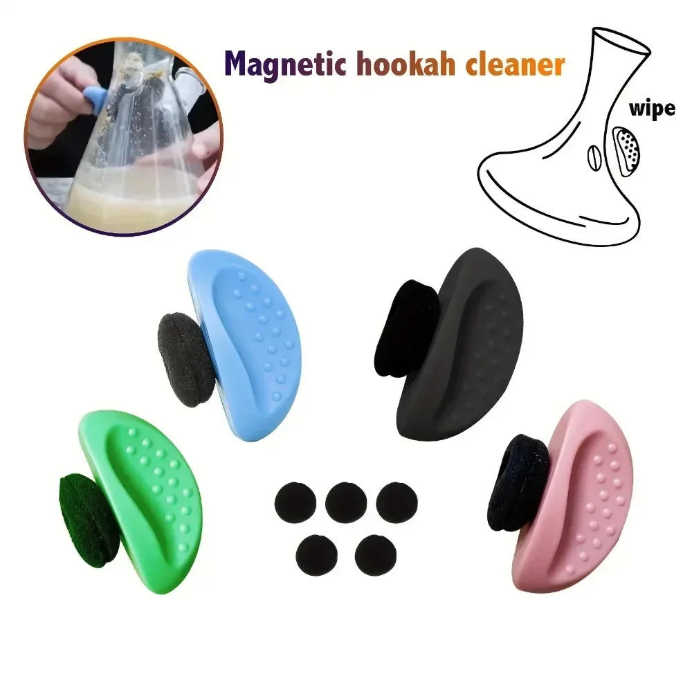 Glass-Container-Magnetic-Cleaner-Scrubber-Brush-Drop-Stick-Scrub-Shisha ...
