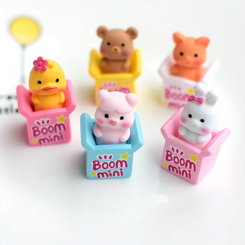 10Pcs-Cute-Boom-Mini-Gift-Box-Animal-Resin-Cabochon-DIY-Scrapbook ...