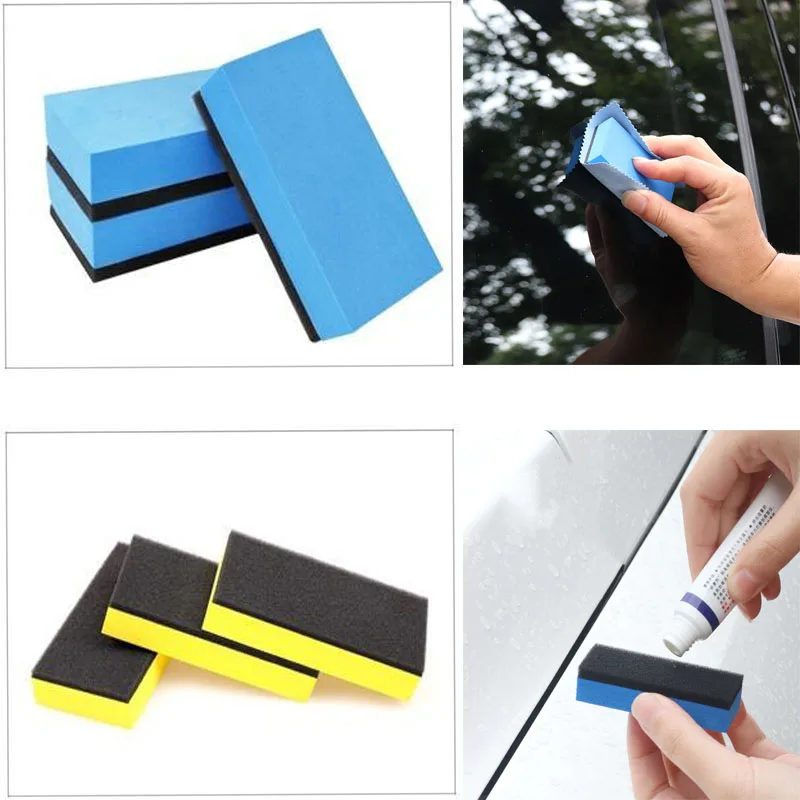 3-4-5Pcs-Car-Sponge-Applicator-Rectangle-Sponge-Brush-Blue-Sponge-and ...