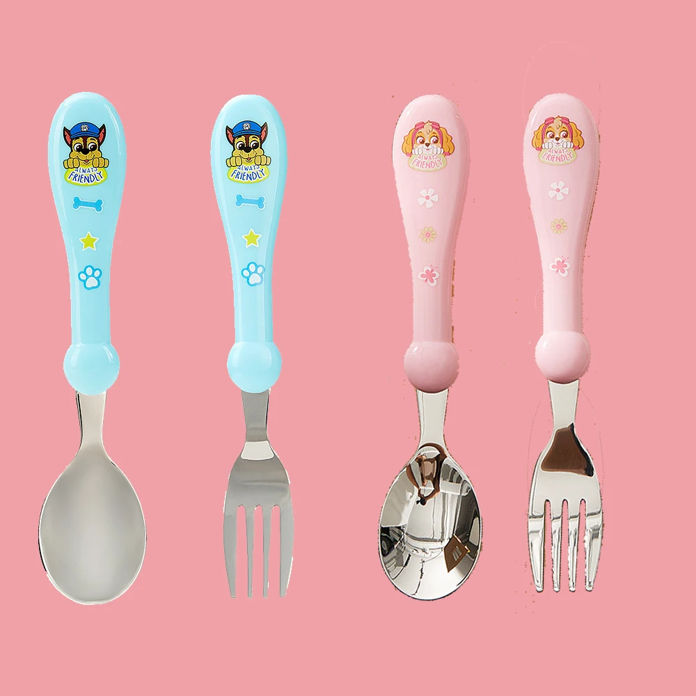 Paws-Patrol-Skye-Cartoon-Kids-Spoon-Fork-Set-Dessert-CHASE-Chopsticks ...