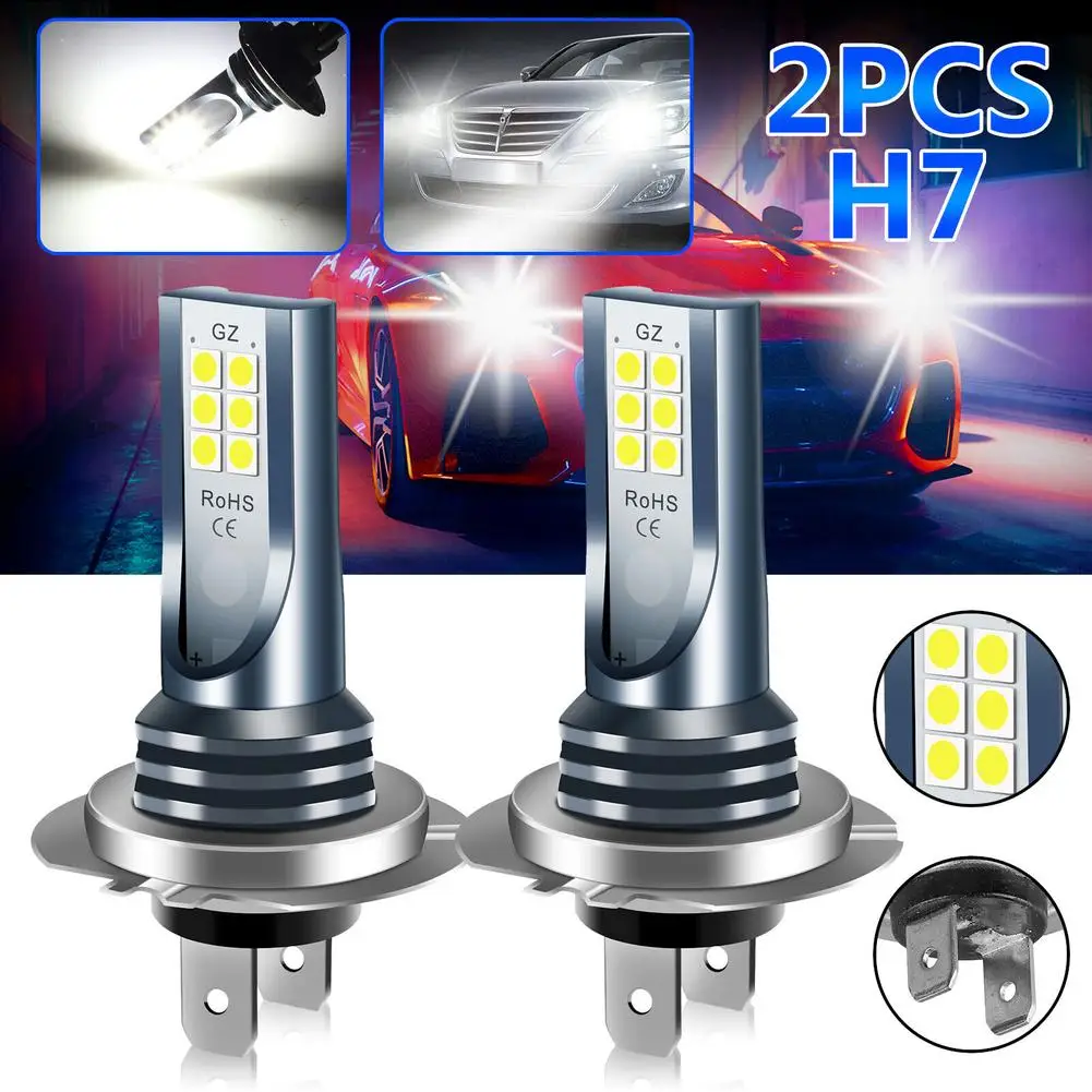 2pcs-H7-LED-Headlight-Bulb-Kit-Car-Fog-Light-Bulbs-High-Low-Beam-110w ...
