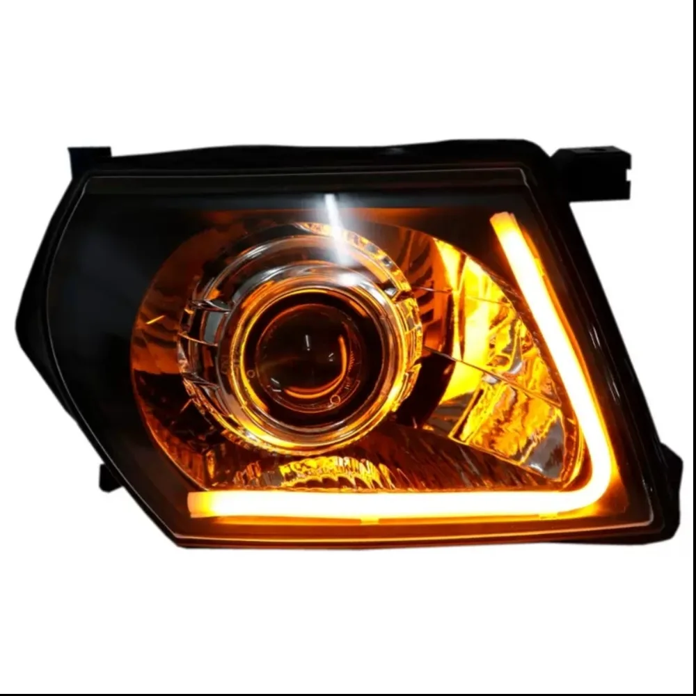 Led Headlight assembly For Nissan Patrol Y61 Y60 angel eye DRL Daytime Running Light head lamp ...