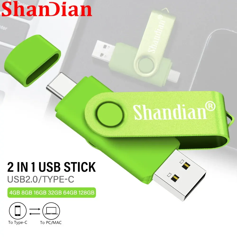 TYPE-C-2-in-1-Black-USB-Flash-Drive-64GB-Memory-Stick-Applicable-to ...