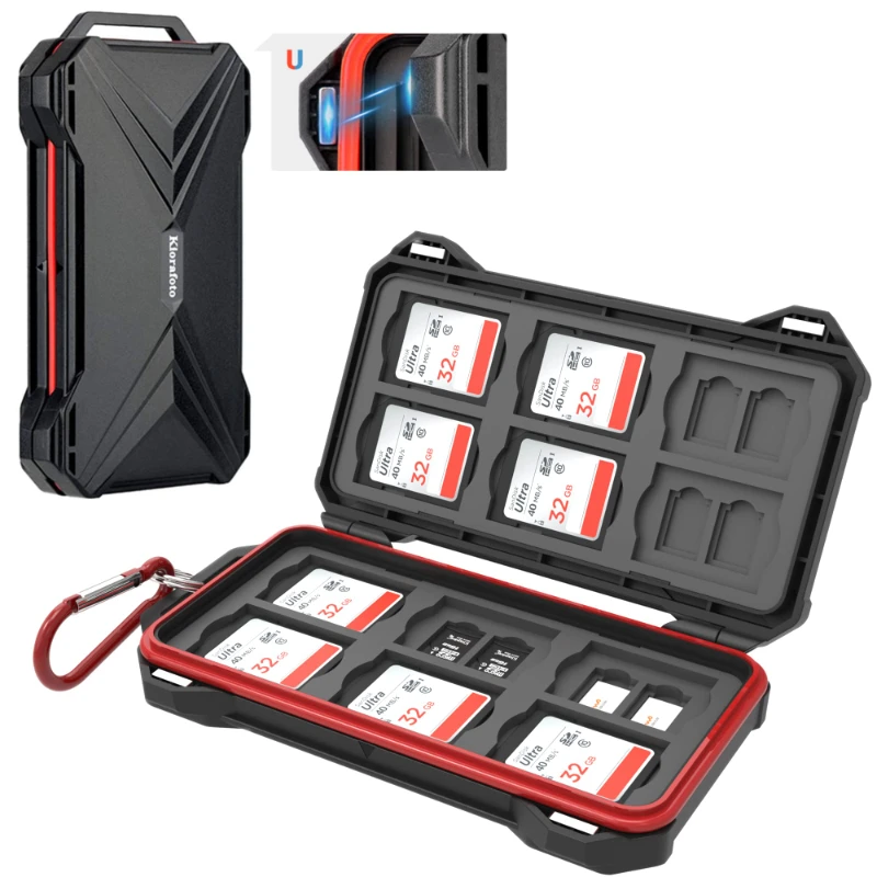 36 Slots Magnetic Closure Memory Card Case Holder for SD SDHC SDXC MSD ...