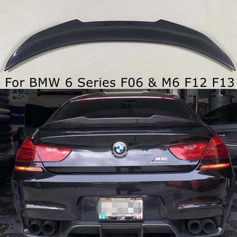 For-BMW-6-Series-F06-M6-F12-F13-PSM-Style-Carbon-Fiber-Rear-Spoiler ...
