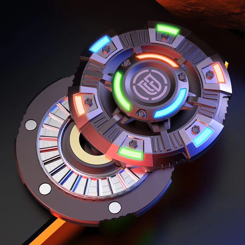Luminous-Fidget-Spinner-Metal-Push-Slider-PPB-Magnetic-Fidget-Toys ...