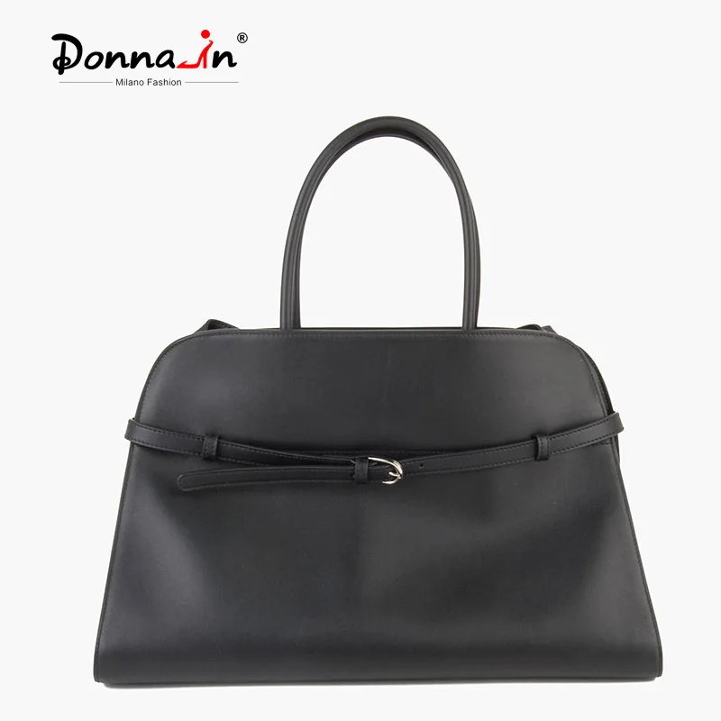 Donna-in Genuine Leather Handbag for Women Natural Cowhide Casual Tote ...
