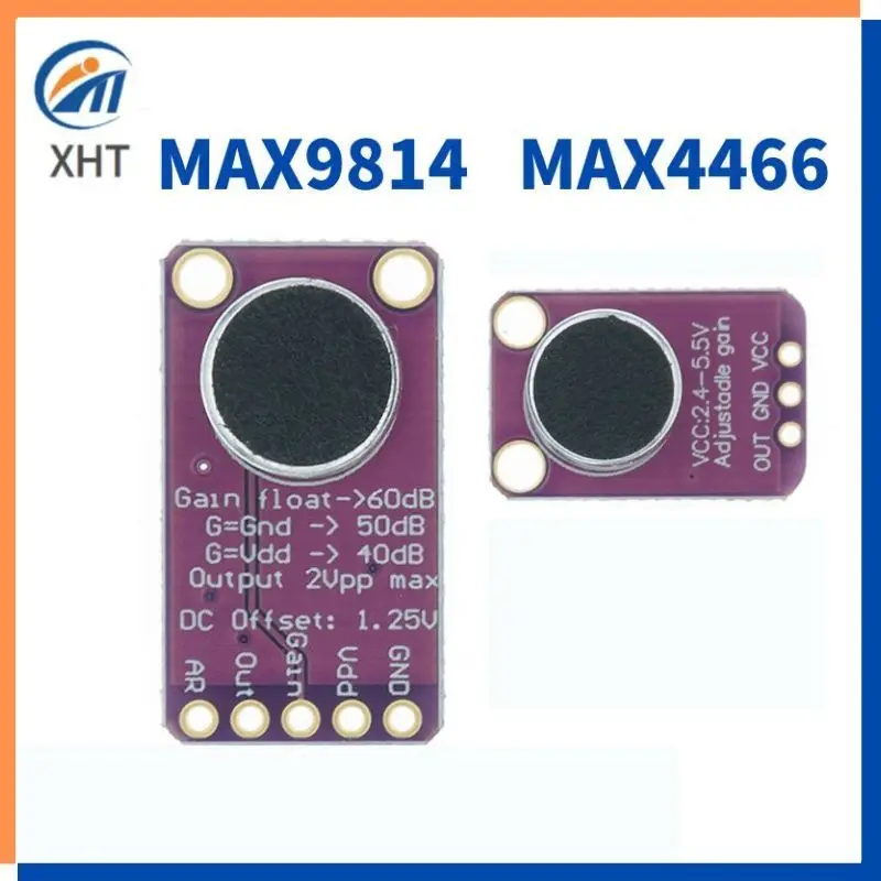 MAX9814-Microphone-AGC-Amplifier-Board-Sound-sensor-Module-Auto-Gain ...