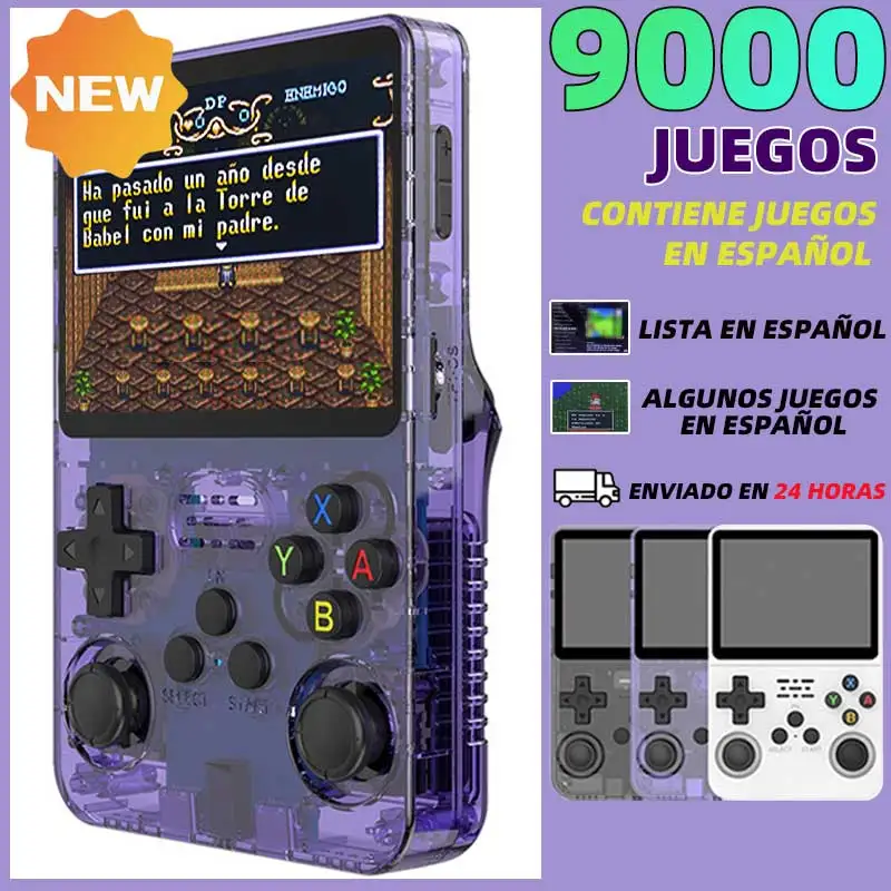 R36S Spanish Version Retro Video Handheld Game Console Spanish Games ...