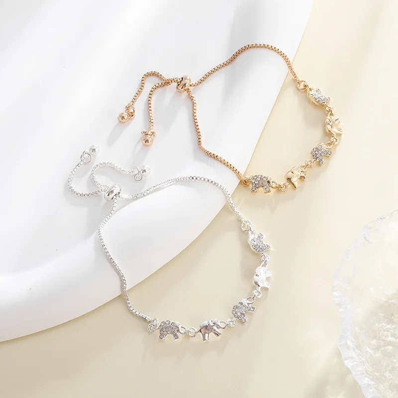 Cute-Elephant-Design-Plated-Alloy-Jewelry-Fashion-Bracelet-For-Women ...