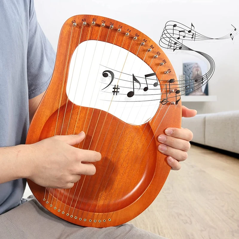 Lyre-16-Strings-Lyre-Harp-Mahogany-Wood-Harp-Piano-Stringed-Musical ...