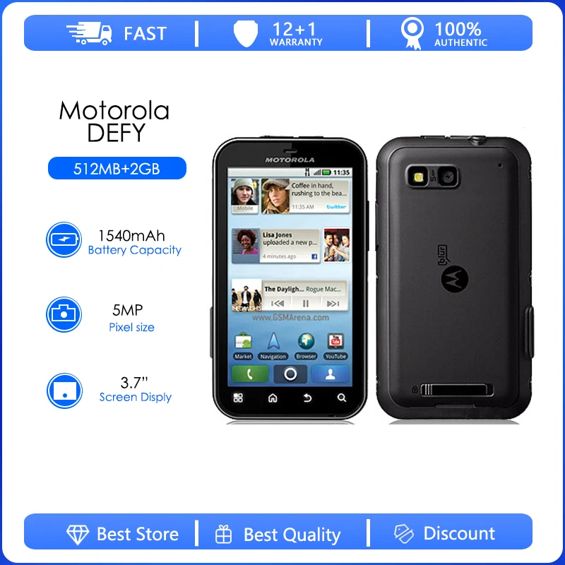 Motorola teléfono inteligente MB525, dispositivo móvil Original ...