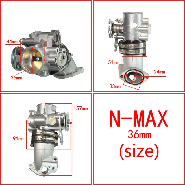 Motorcycle Racing Throttle Body 32mm 34mm 36mm For Yamaha N Max 150 ...