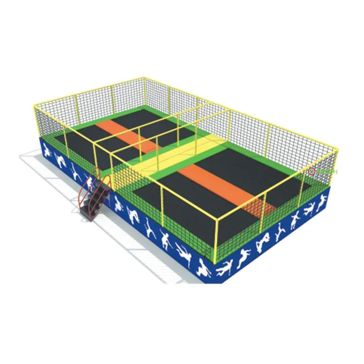 Commercial Grade Trampoline Park with Safety Enclosure for Kids and ...