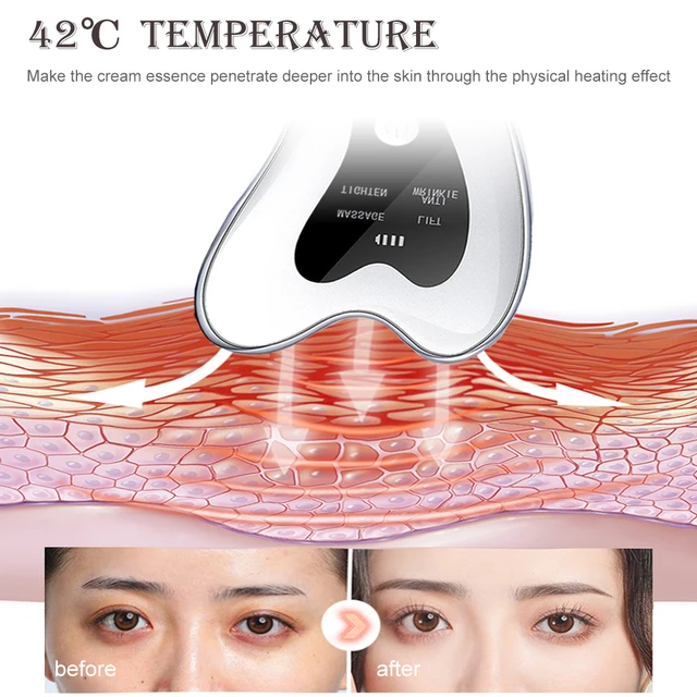 4 in 1 Electric Gua Sha Face Massager Anti Wrinkles Double Chin Skin ...