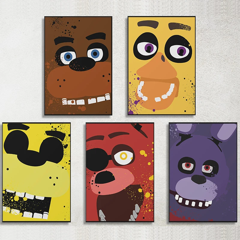 Hot-Game-FNAF-Five-nights-At-Freddys-Posters-and-Prints-Canvas-Printing ...
