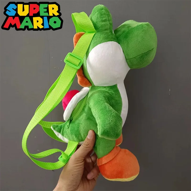 Super-Mario-Yoshi-Backpack-Soft-Stuffed-Kids-Cartoon-Doll-Funny-Storage ...