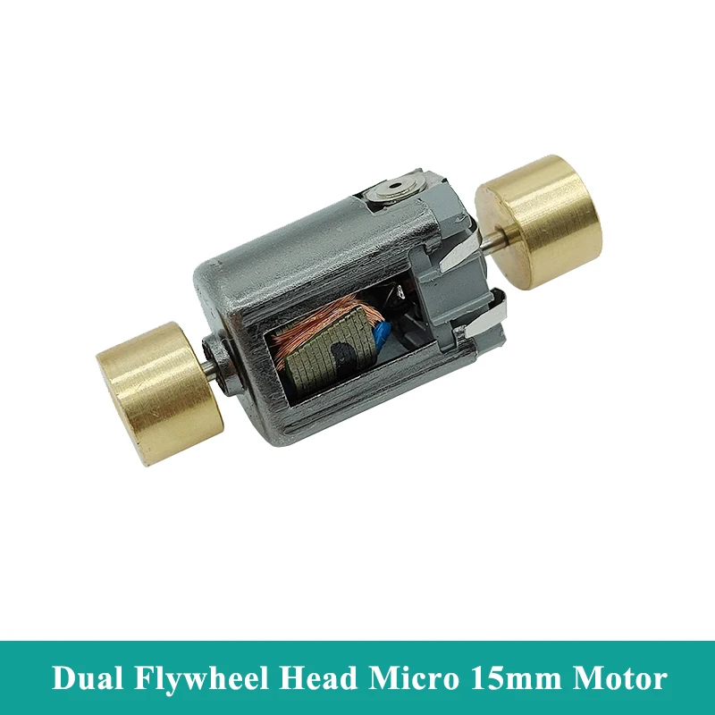 Dual-Head-Brass-Flywheel-Micro-15mm-Motor-DC-12V-24V-High-Speed-Double ...