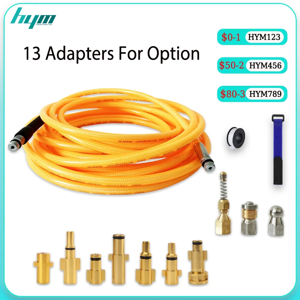 13-Adapters-High-pressure-Cleaning-Of-Sewer-Hoses-Sewer-Sprayer-Kits ...