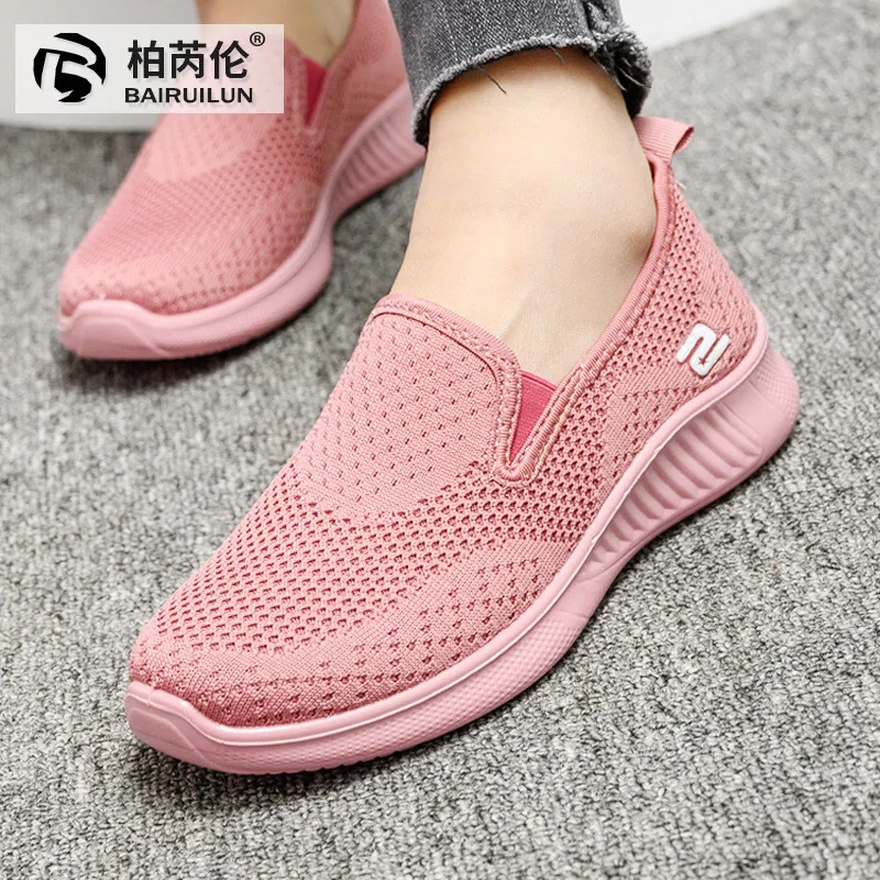 Plus-Size-Women-Shoes-Fashion-Breathable-Loafers-Ladies-Casual-Socks ...