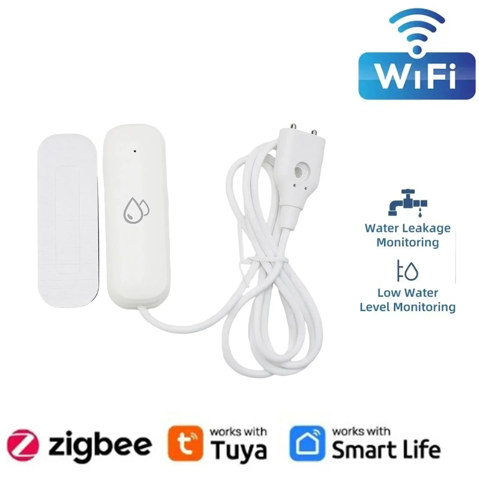 For Water Level Sensor Leakage Alarm Flood Leak Detector Home Life App Water Overflow Alarm