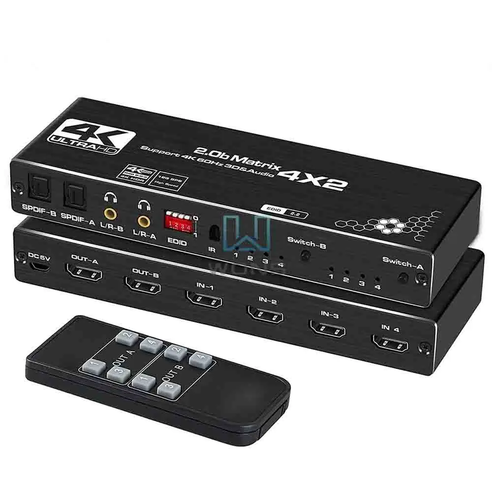 4K-Switch-Splitter-4X2-2-0-Matrix-Video-Switcher-Splitter-Support-4K ...