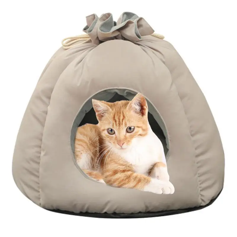 Cat-Bed-Cave-Creative-Money-Bag-Shape-Warm-Cat-Cave-Soft-Cotton-Pet-Bed ...