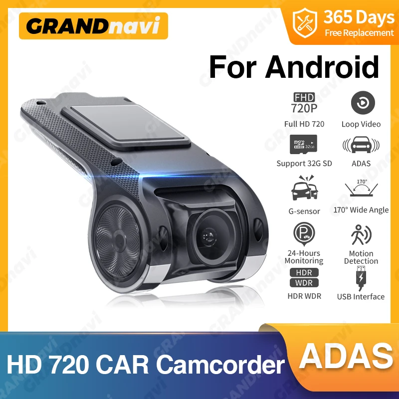 Grandnavi HD wideorejestrator samochodowy kamera na deskę rozdzielczą ...