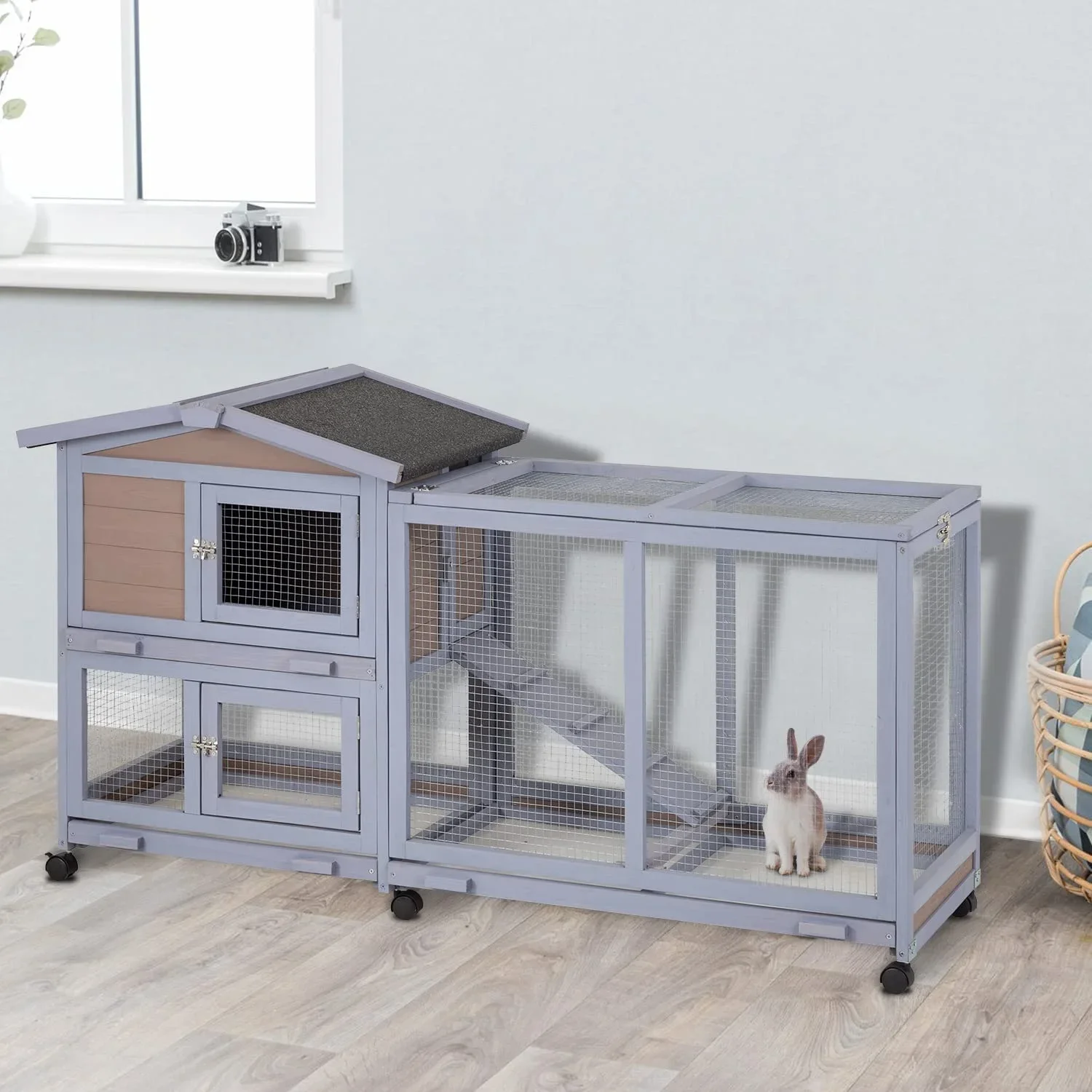 Indoor-Outdoor-Two-Story-Guinea-Pig-Hutch-industrial-Rabbit-cages-for ...