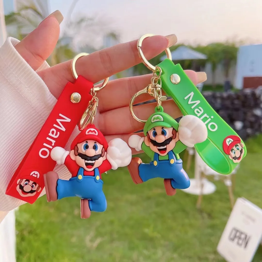 Cartoon-3D-Super-Mario-Bros-Keychain-Accesorios-Schoolbag-Pendant-Key ...