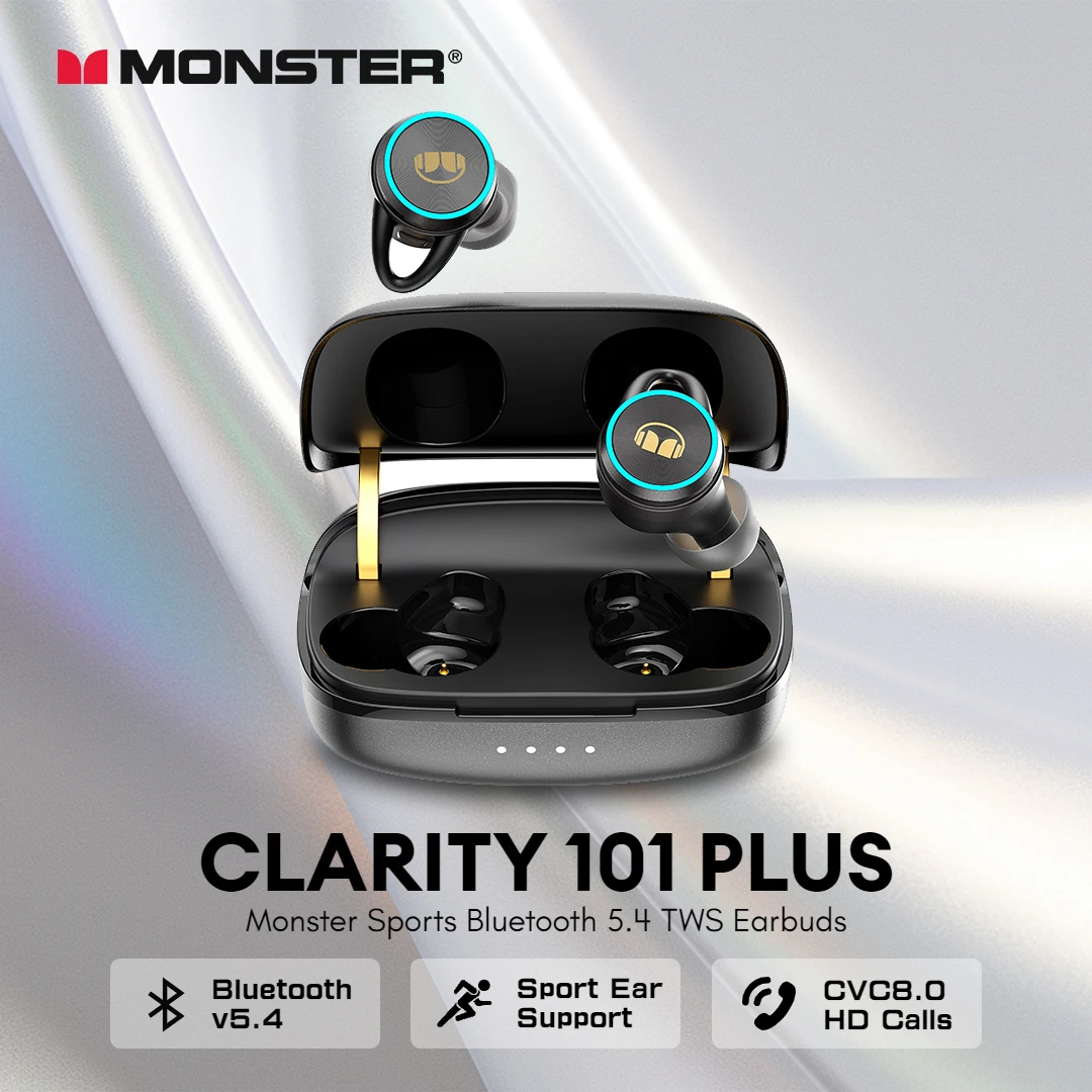 Monster-Clarity-101-Plus-TWS-Earbuds-HD-Clear-Calls-Bluetooth-5-4 ...