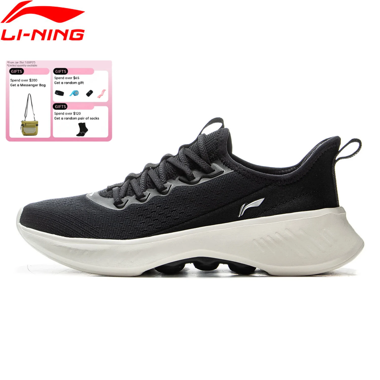 Li-Ning Women's SOFT ESSENTIAL V2 Slip-on Casual Walking Shoes Cushion ...