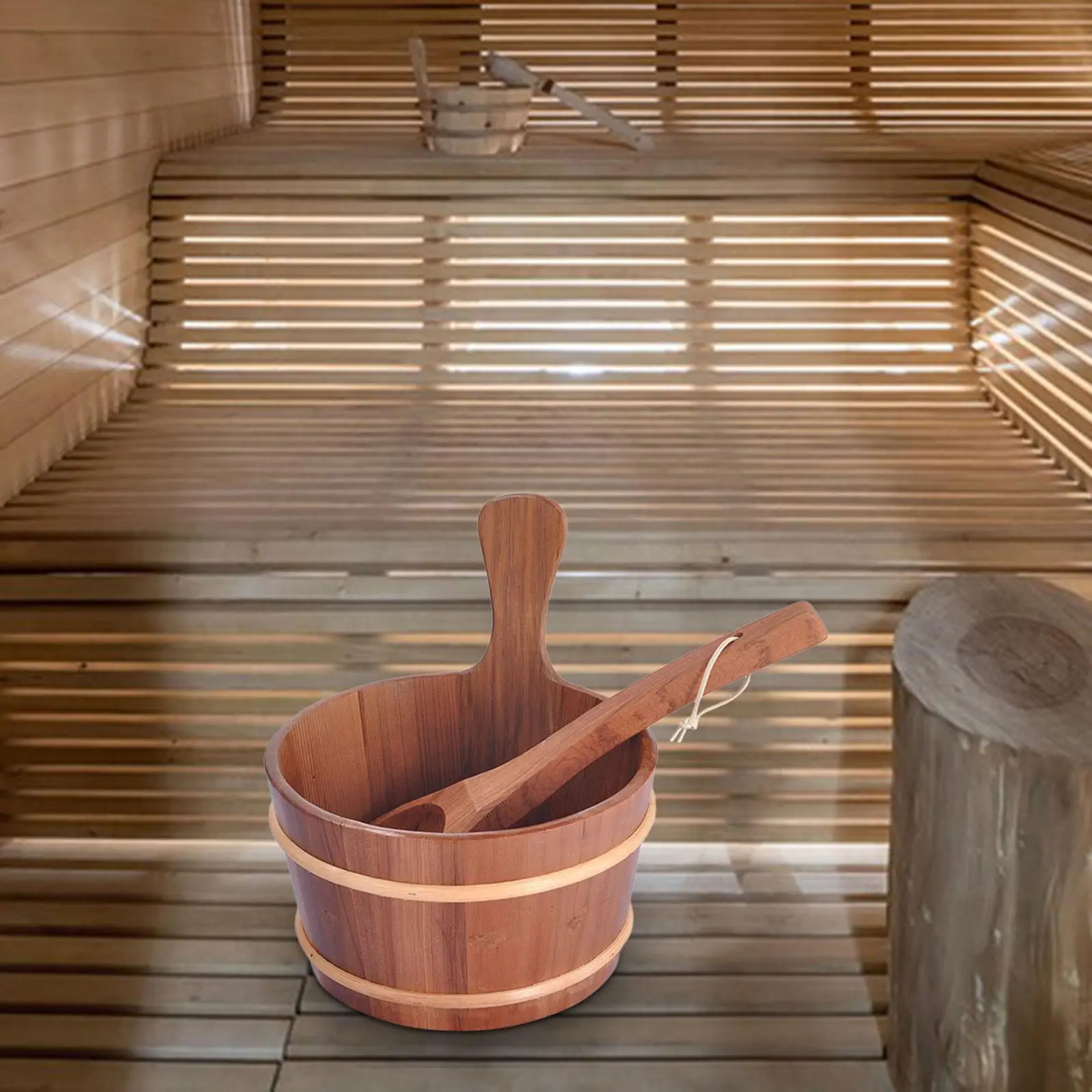 Sauna-Bucket-and-Ladle-4L-Milk-Pail-Gifts-Professional-Sturdy-Sauna ...