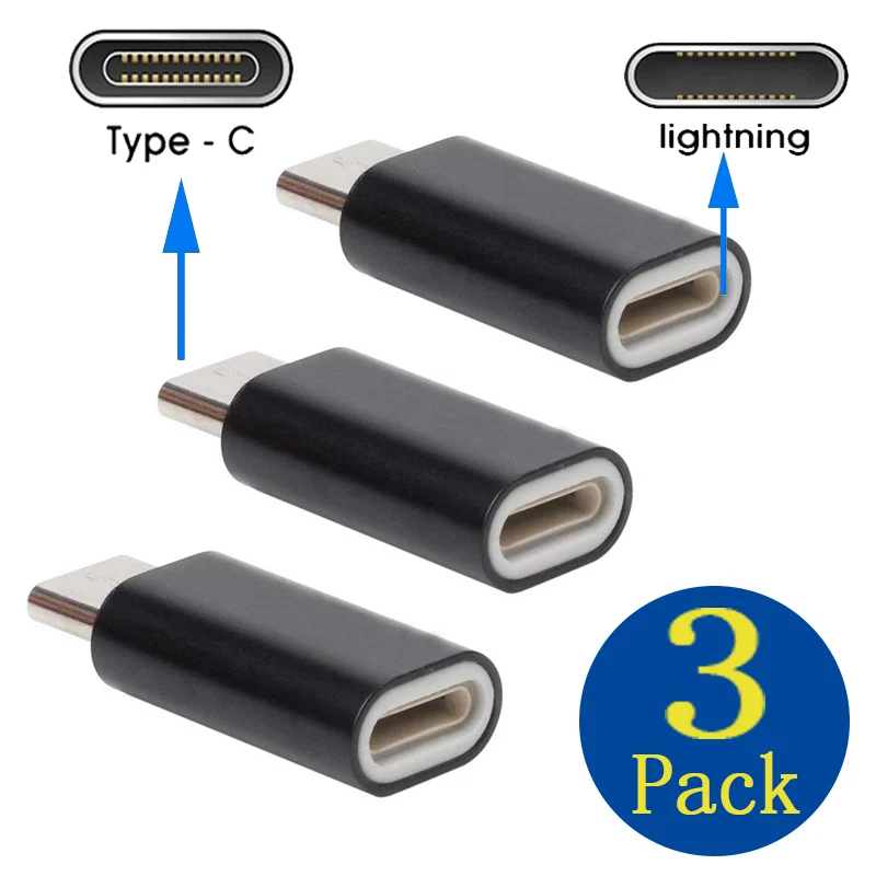 Phone-Charger-Adapter-Lightning-Female-To-USB-C-Male-Cable-Adapter ...