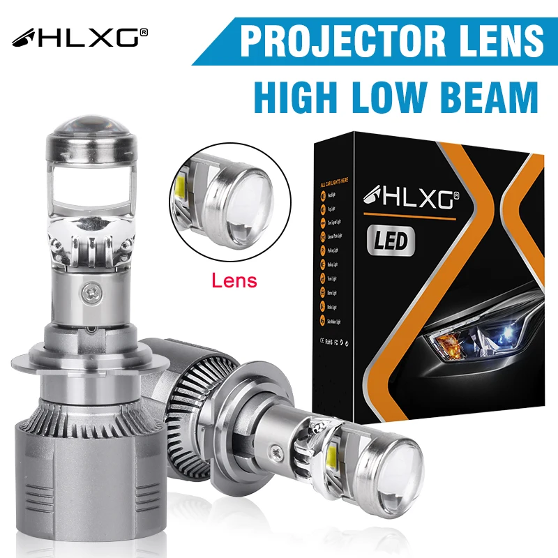 2021 New Led Lens H7 H4 H11 Led Headlights Car H4 Mini Projector Lens 9005 9006 25000lm 6000k ...