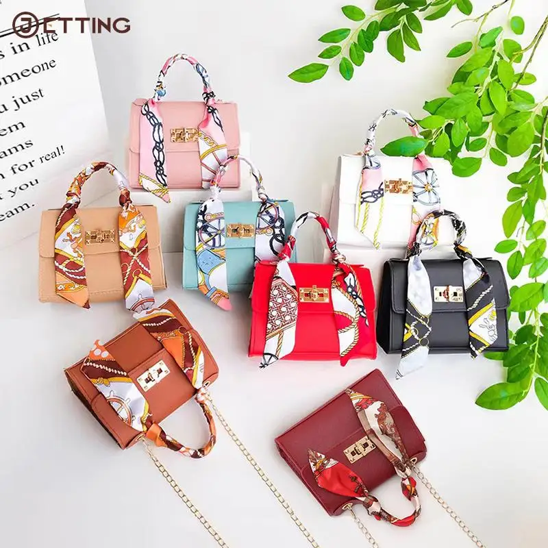 1PCS-Women-Small-Square-Pack-Handbags-Silk-Scarf-Shoulder-Bags-PU ...