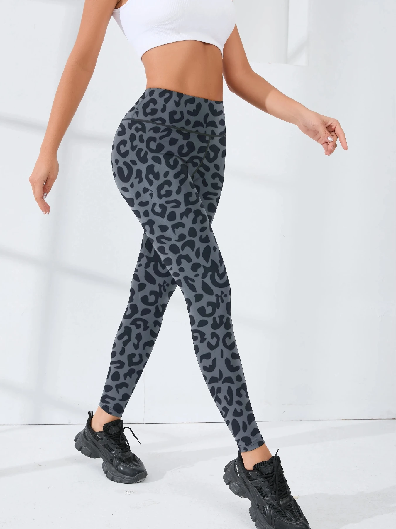 Leopard Leggings Seam Sportswear High Waist Pants Soft Trousers For ...
