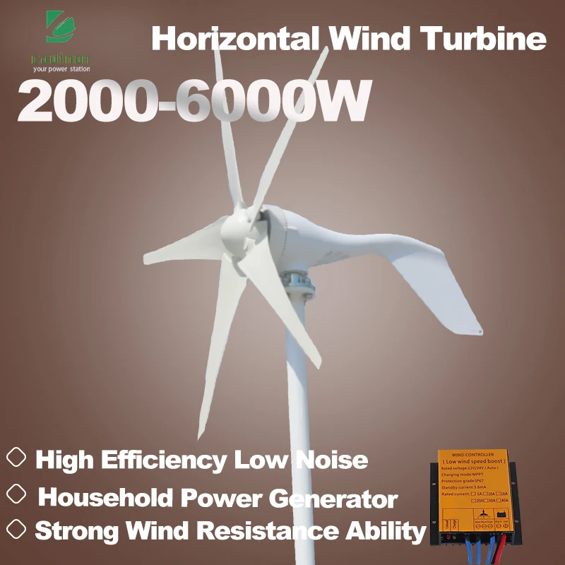 5KW-24V-48V-Newly-Upgraded-Low-Speed-Wind-Turbine-Generator-Free-Energy ...