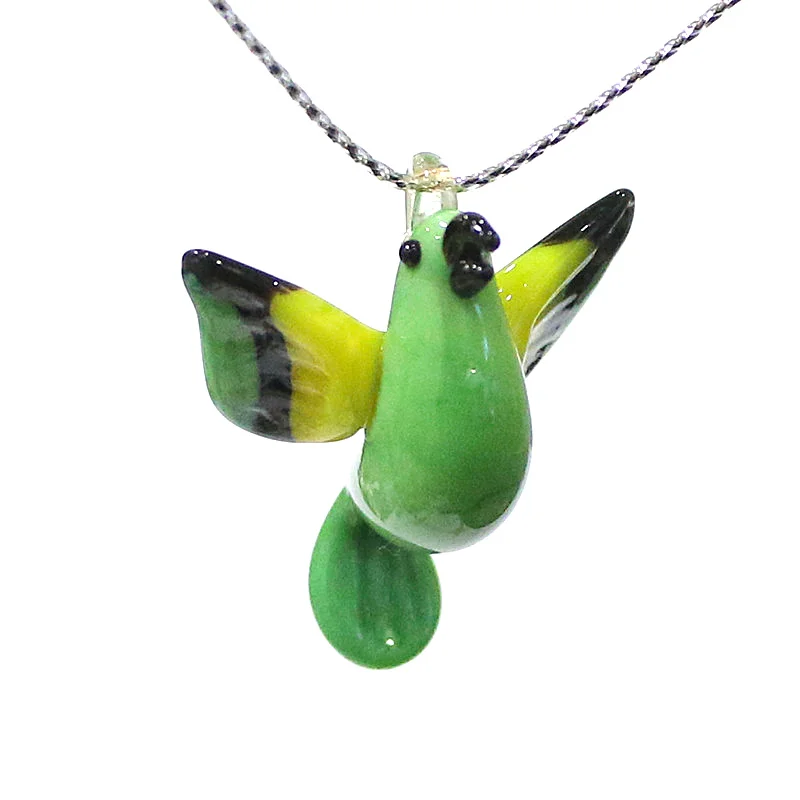 2-piezas-de-p-jaro-en-miniatura-encanto-colgante-de-vidrio-lindo-animal ...