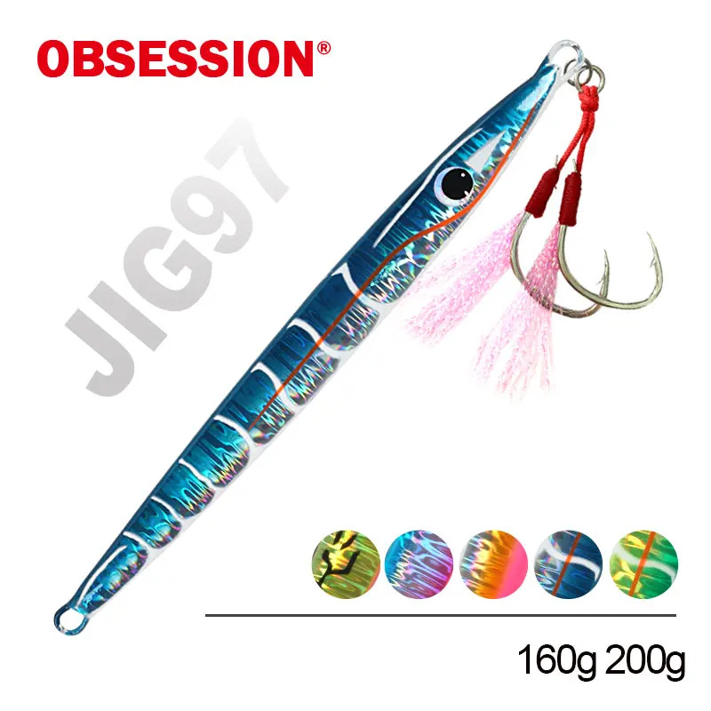 OBSESSION-J97-J98-160g-200g-Major-Craft-Jigpara-Vertical-Long-Metal-Jig ...